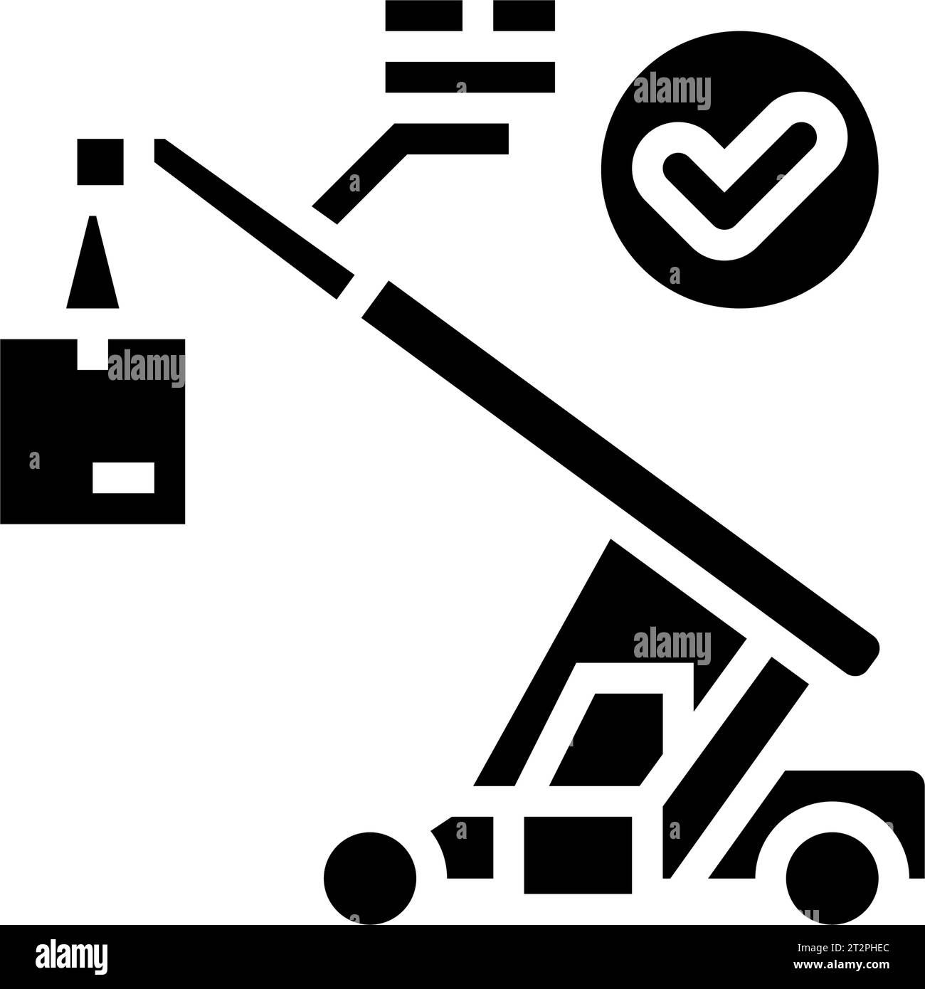 cargo handling logistic manager glyph icon vector illustration Stock ...