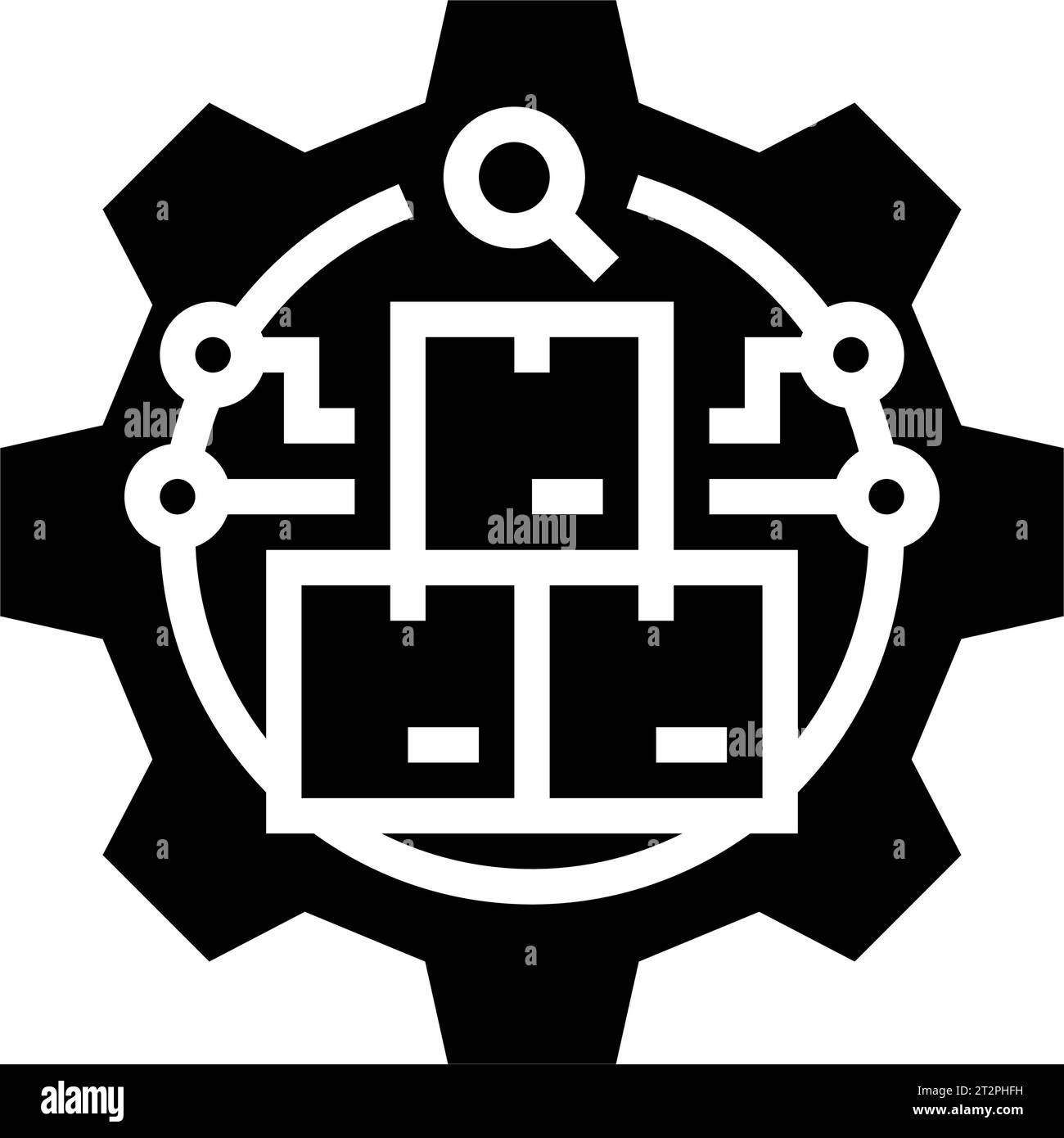 inventory management logistic manager glyph icon vector illustration ...