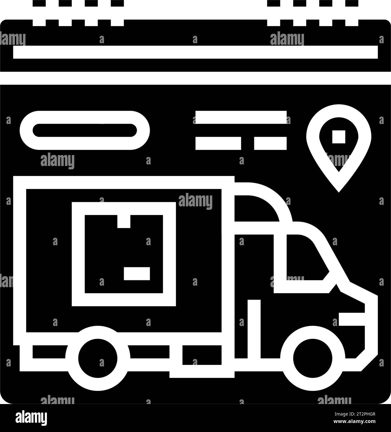 delivery scheduling logistic manager glyph icon vector illustration ...