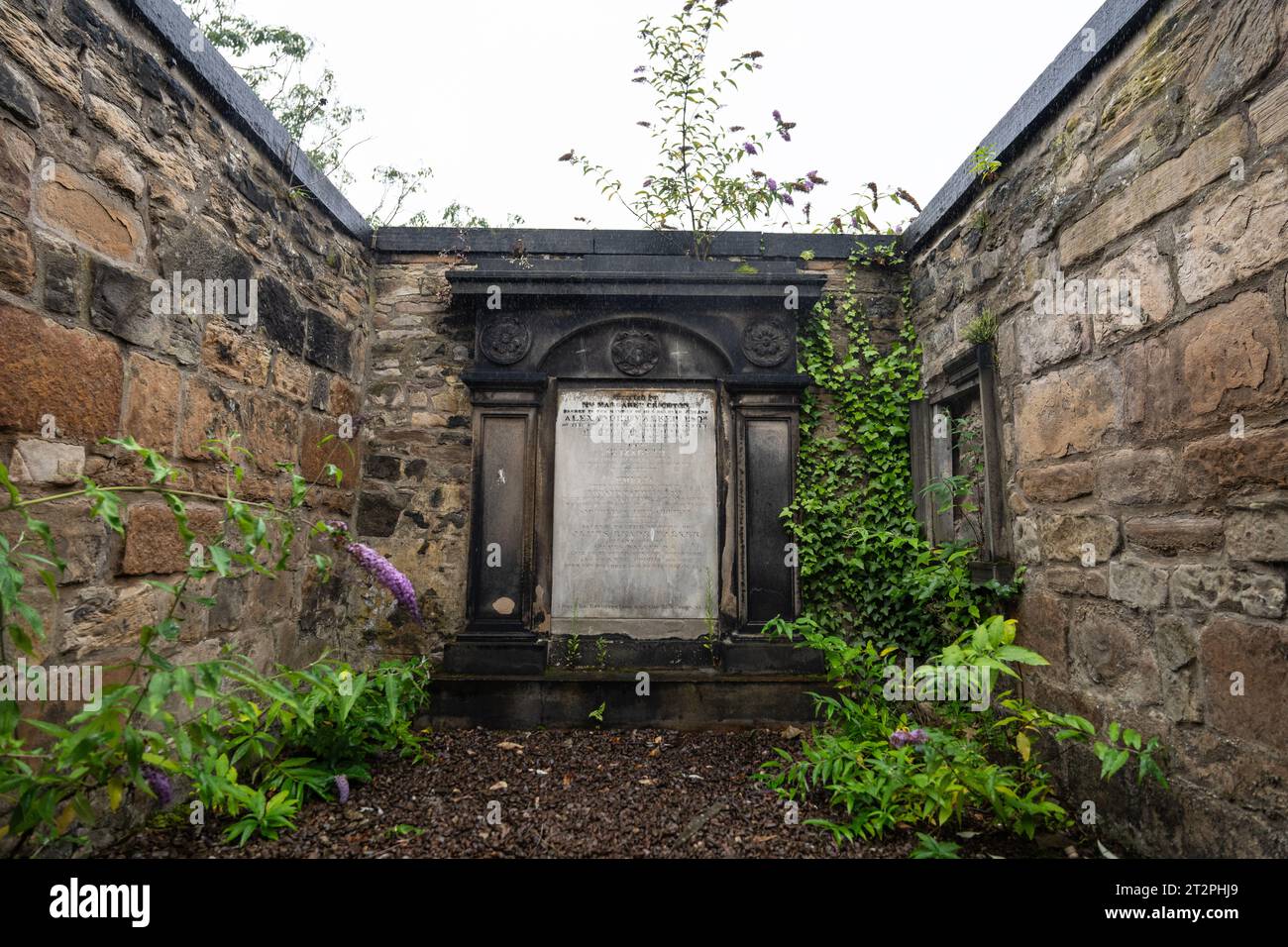 burial monument at Old Calton Cemetery, Edinburgh, Scotland Stock Photo ...