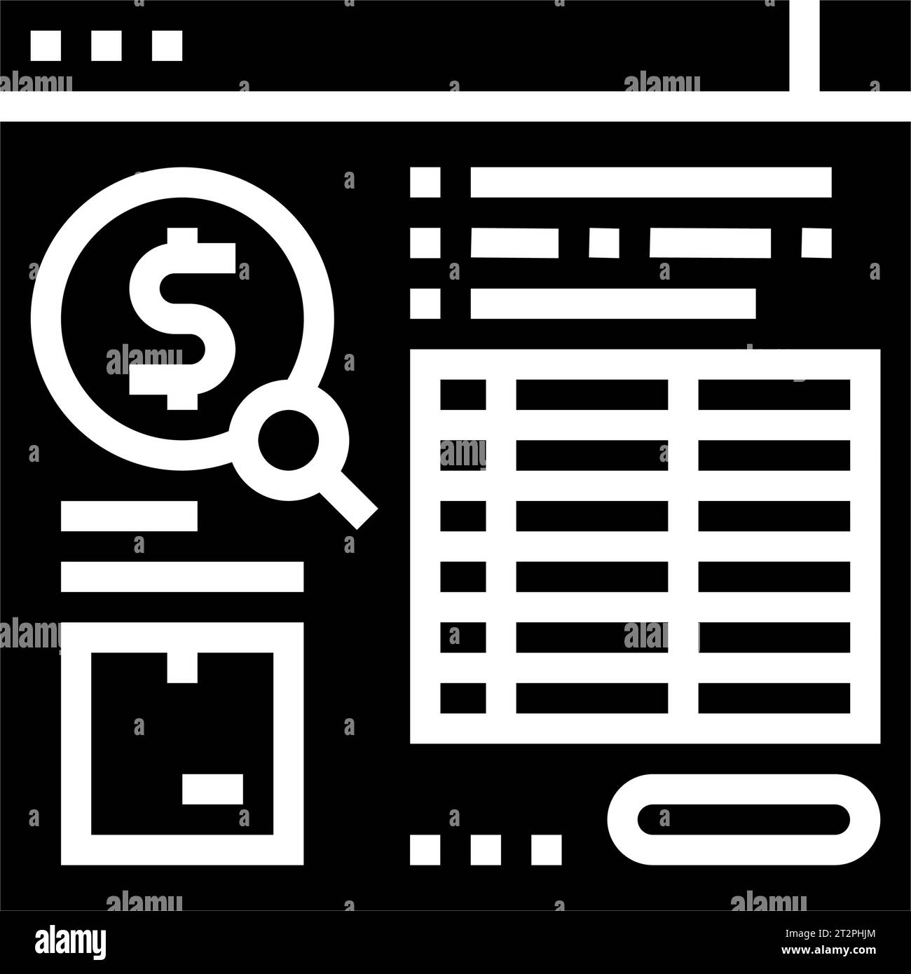 cost analysis logistic manager glyph icon vector illustration Stock ...