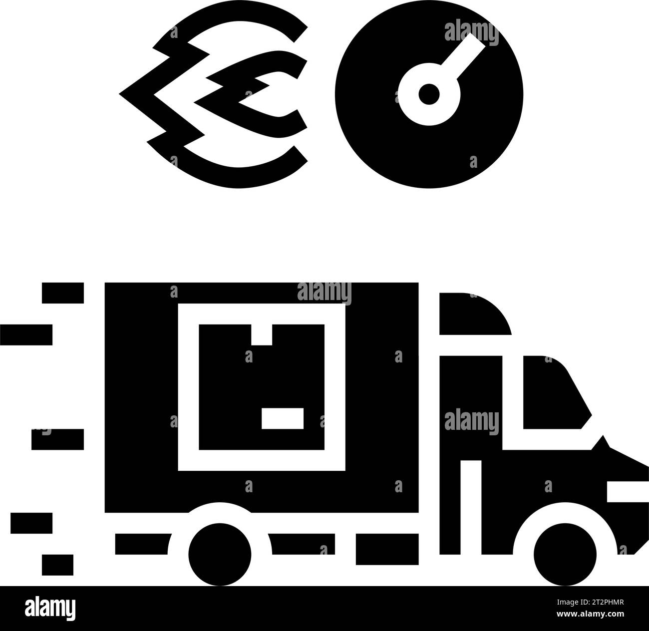 last mile delivery logistic manager glyph icon vector illustration ...