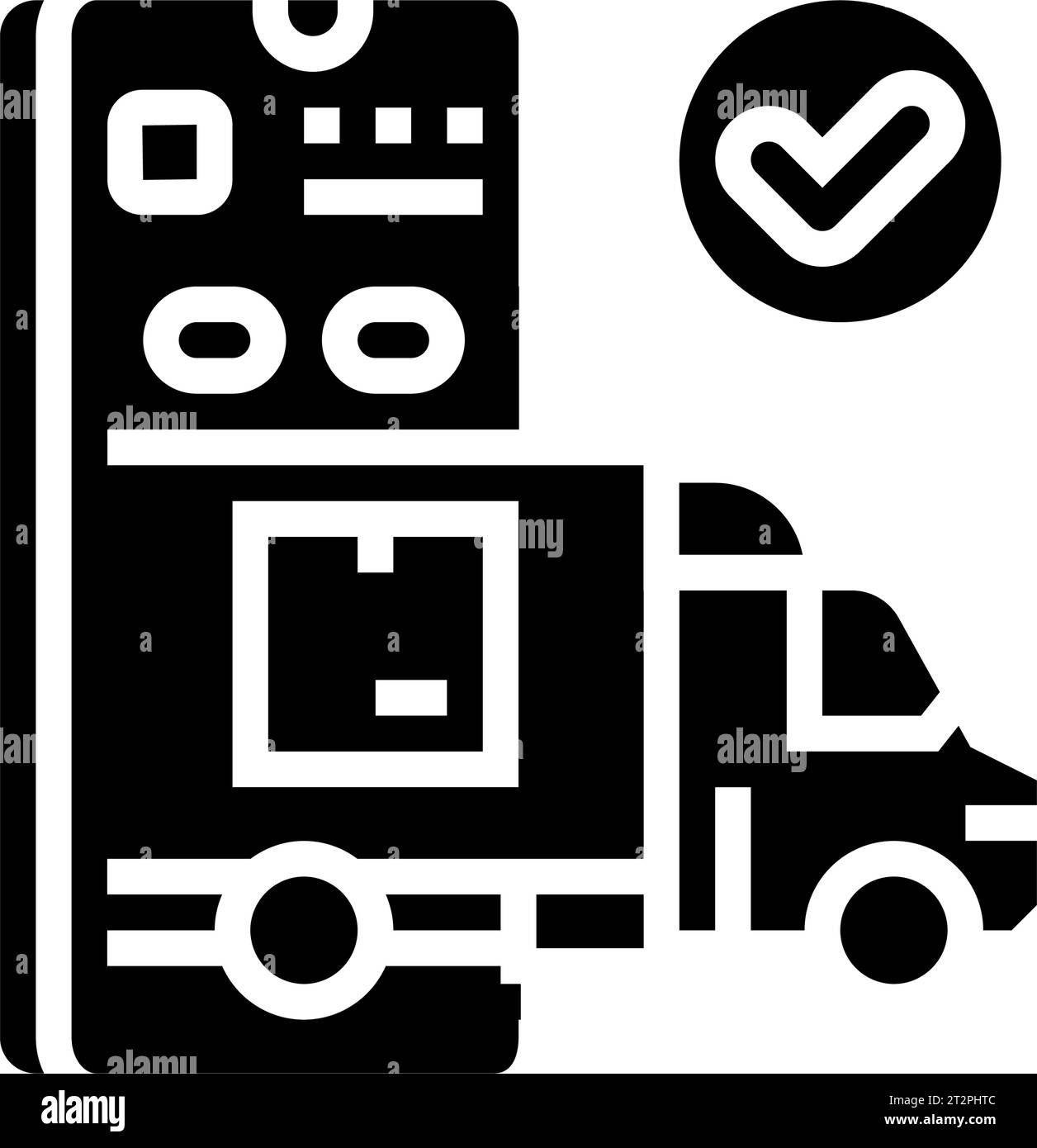 carrier selection logistic manager glyph icon vector illustration Stock ...