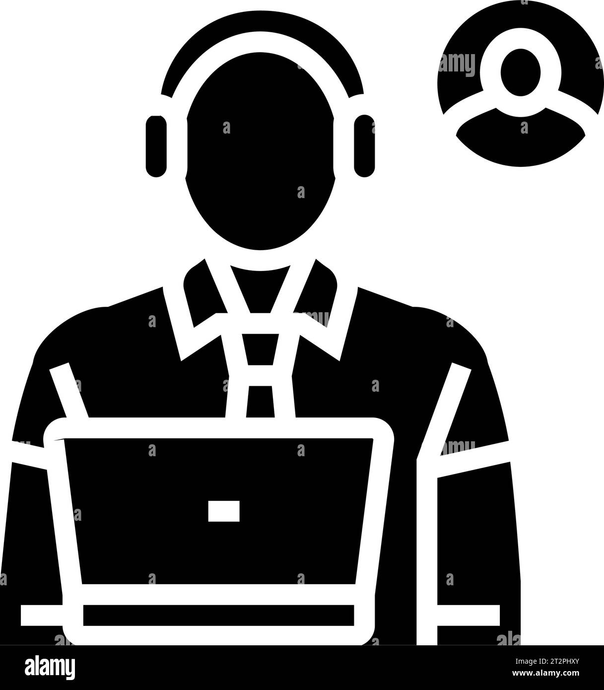 customer interaction social media glyph icon vector illustration Stock ...