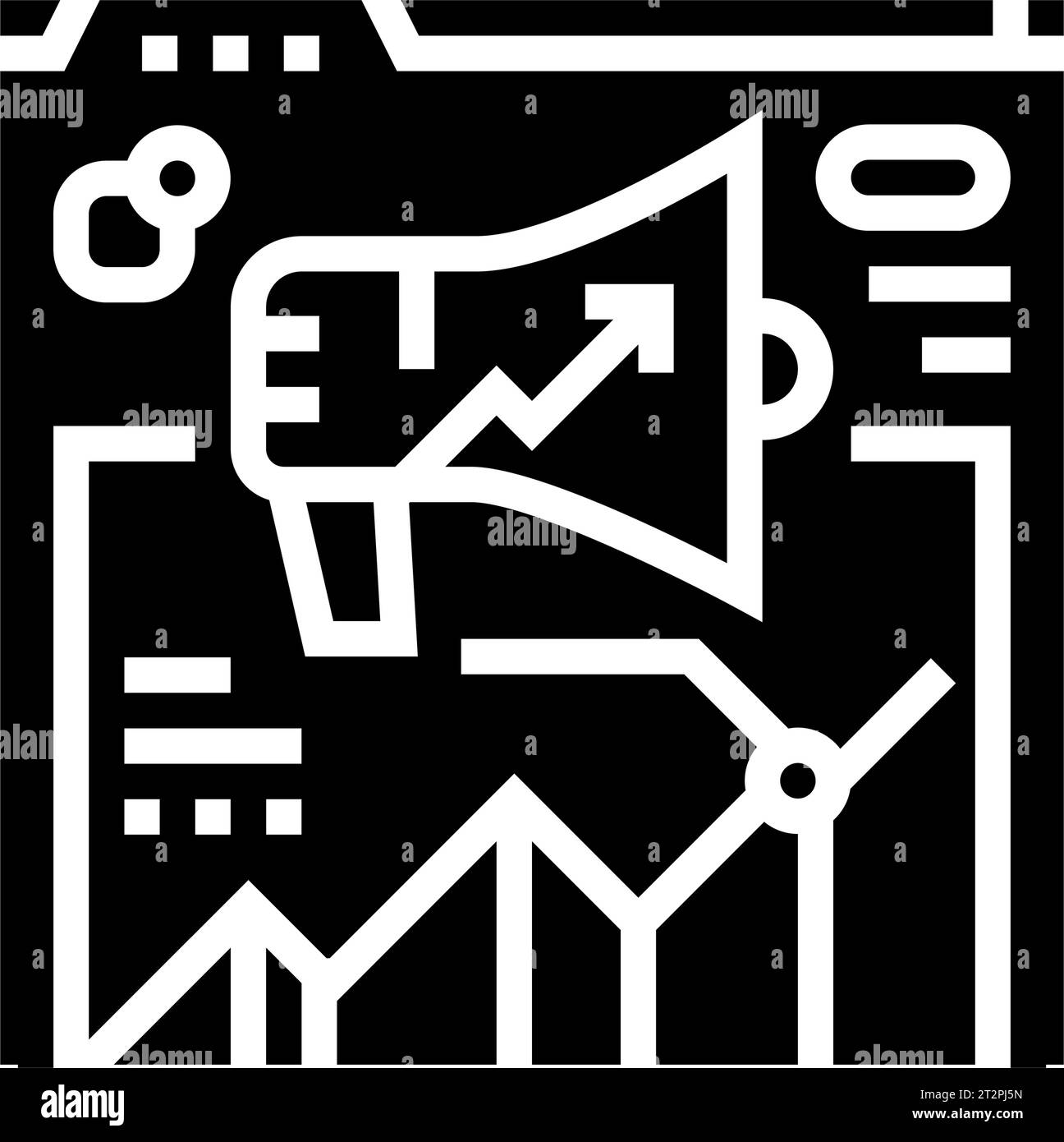 marketing metrics social media glyph icon vector illustration Stock ...
