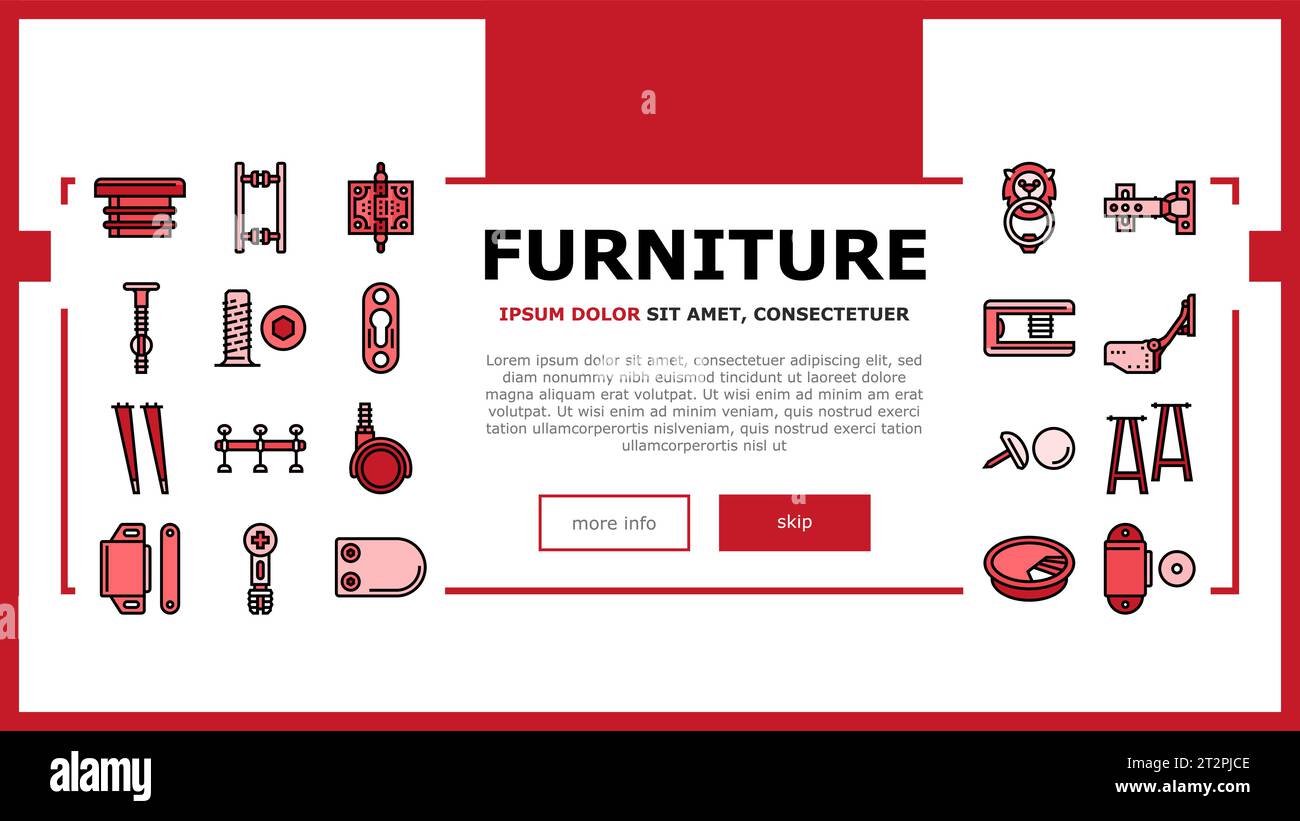 hardware furniture detail fitting landing header vector Stock Vector ... hardware furniture detail fitting landing header vector Stock Vector ...