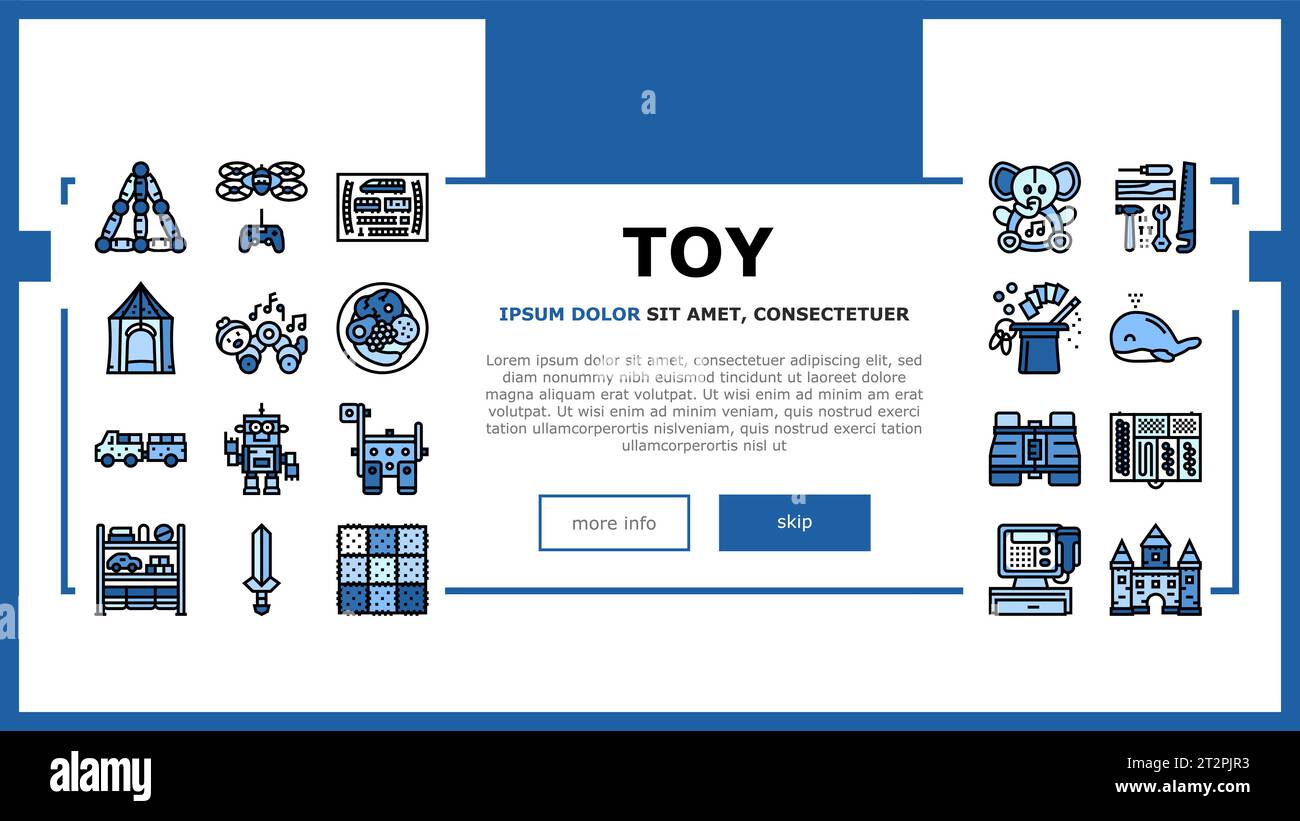 toy baby child kid play landing header vector Stock Vector Image & Art ...