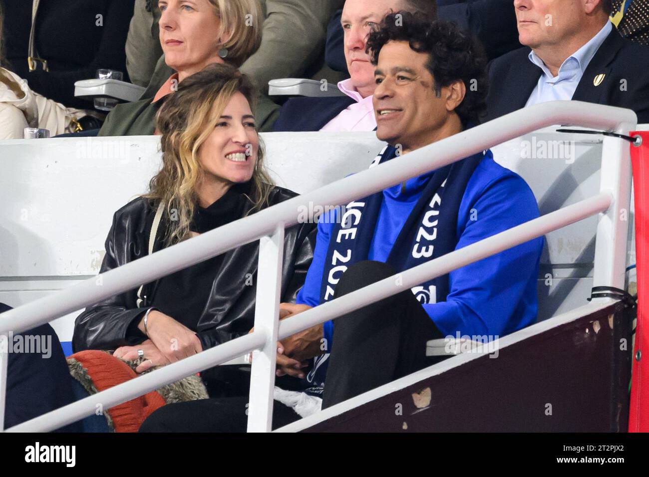 Saint Denis, France. 20th Oct, 2023. Rai and his wife Cristina ...