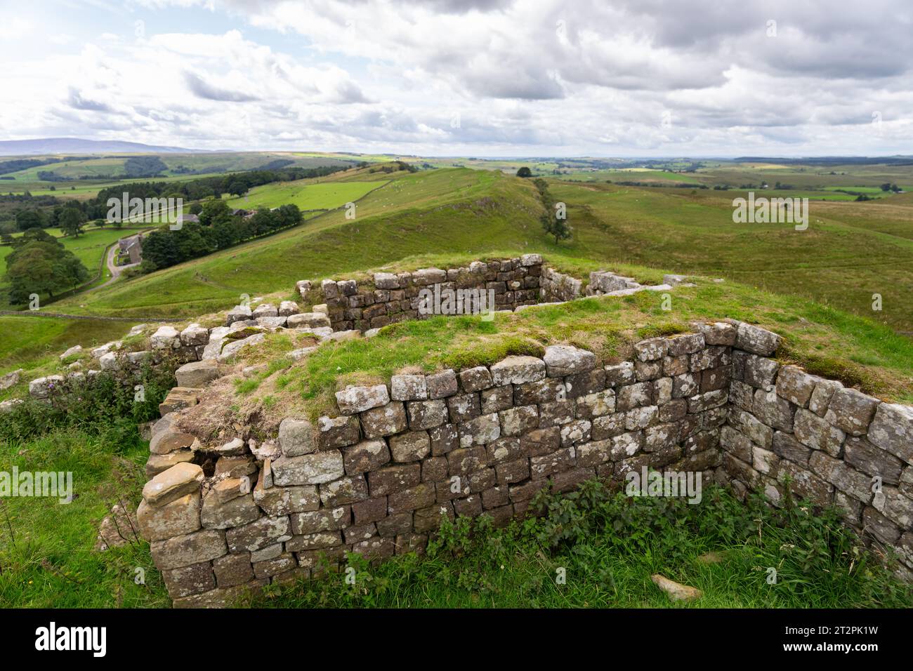 ancient Roman defensive turret near Winshields Crags on Hadrian's Wall ...