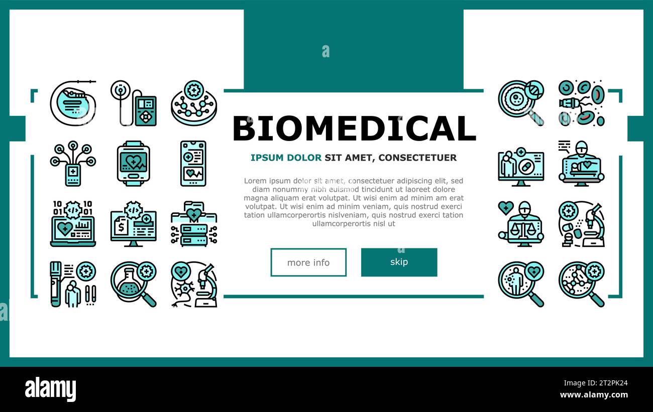 biomedical medical science landing header vector Stock Vector Image ...