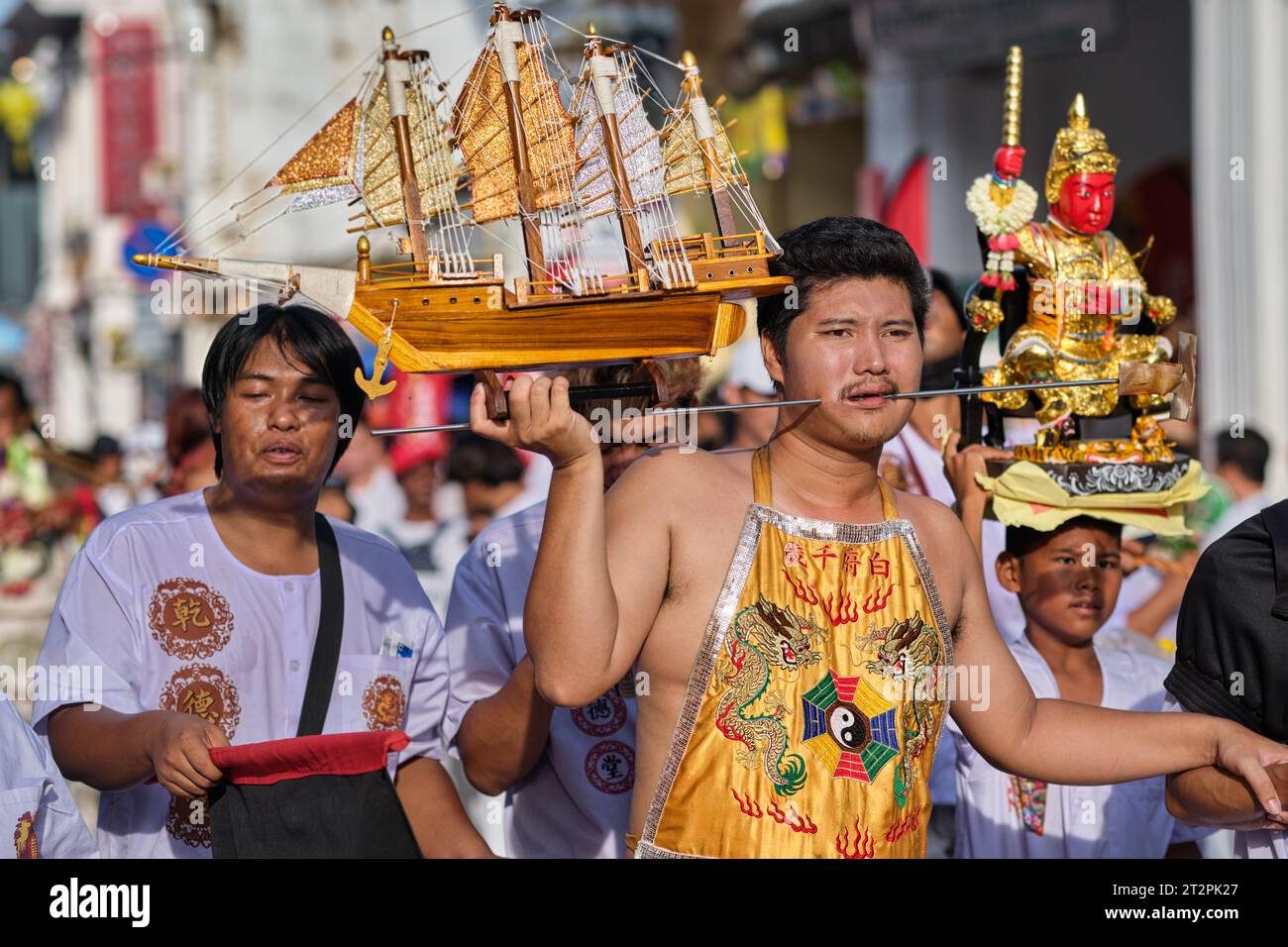 A procession during the Vegetarian Festival (Nine Emperor Gods Festival ...