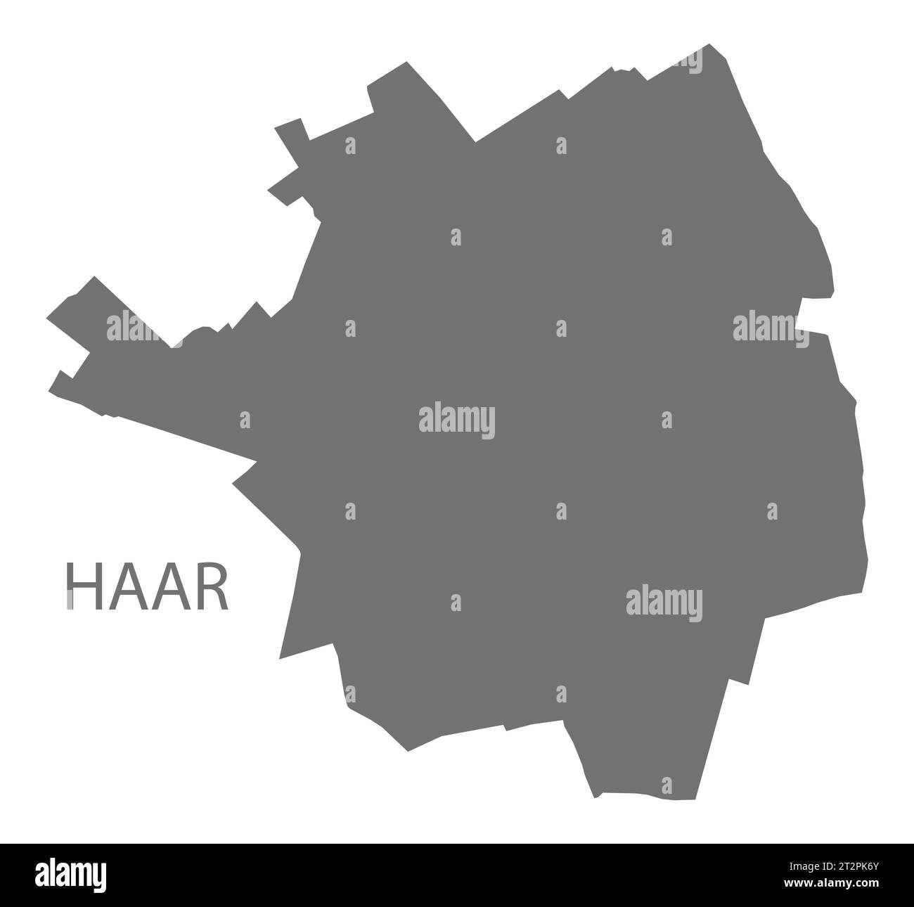 Haar German city map grey illustration silhouette shape Stock Vector ...