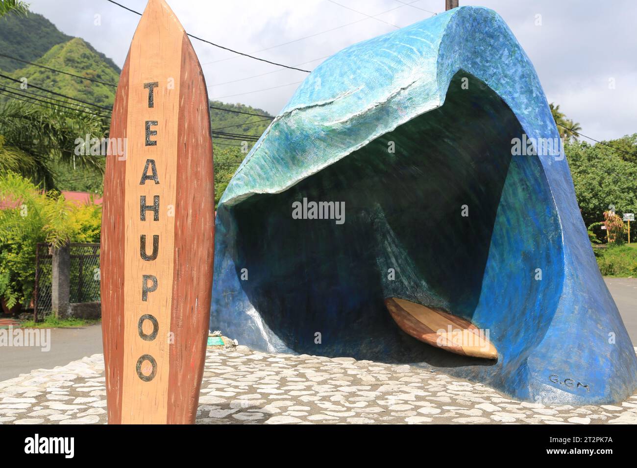 Teahupo'o village and surf spot world famous for its widest and ...