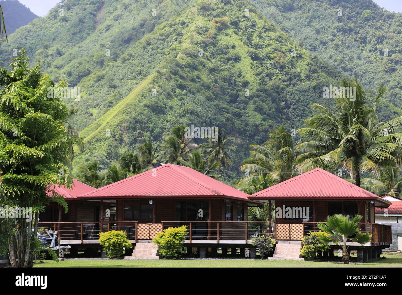 Teahupo'o village and surf spot world famous for its widest and ...