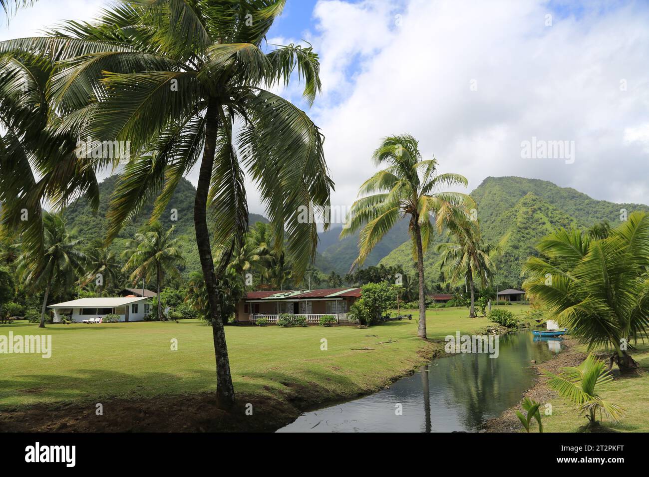 Teahupo'o village and surf spot world famous for its widest and ...