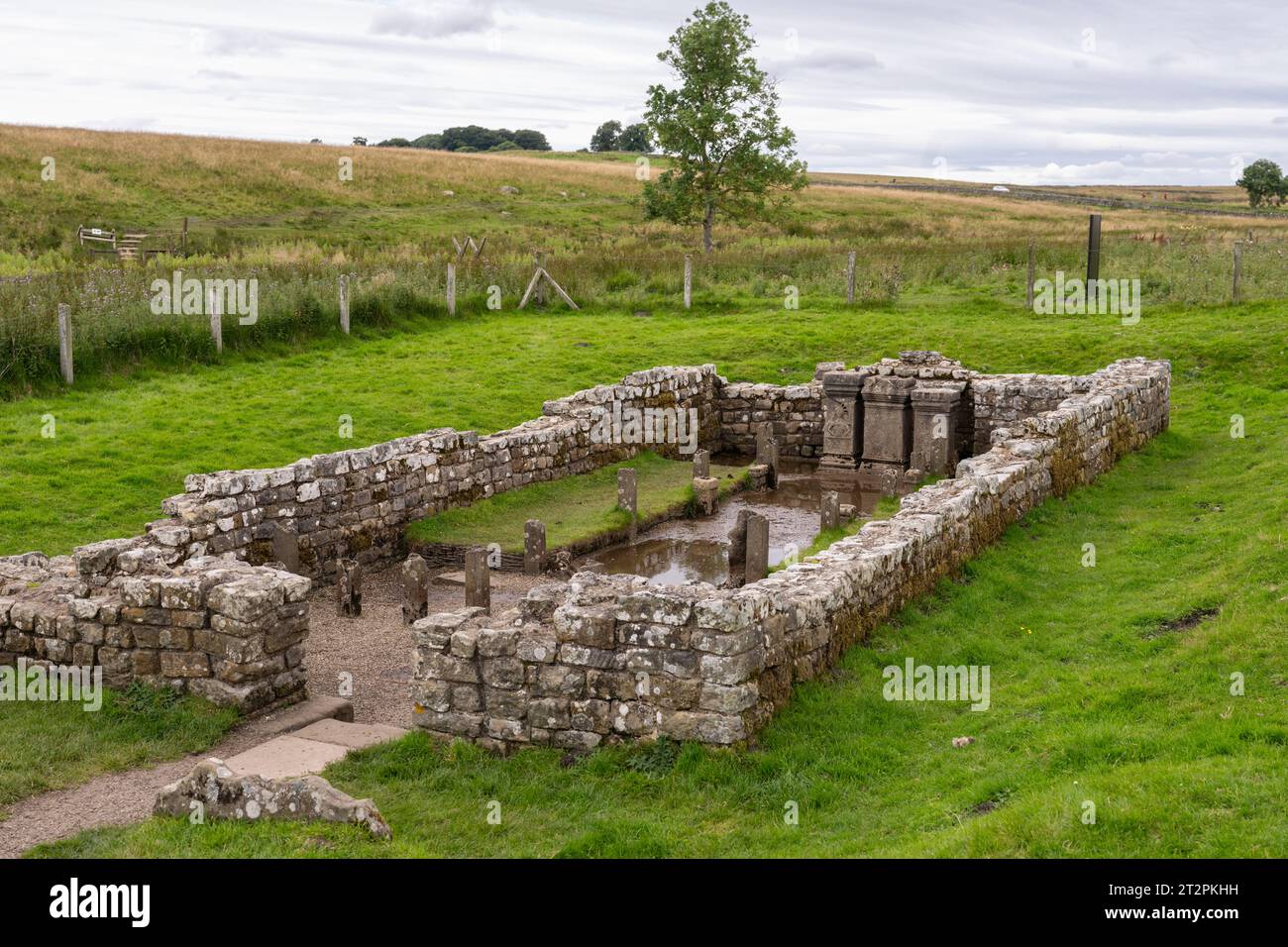 ancient Roman Temple of Mithras at Crawburgh Roman Fort, on Hadrian's ...