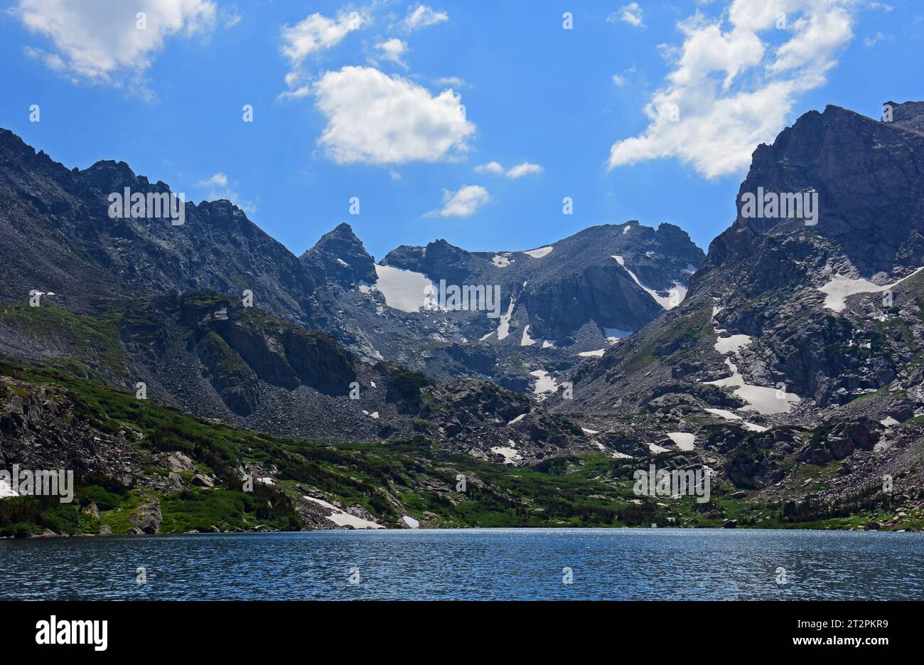 spectacular Navajo, apache,and shoshone peaks in summer across lake ...