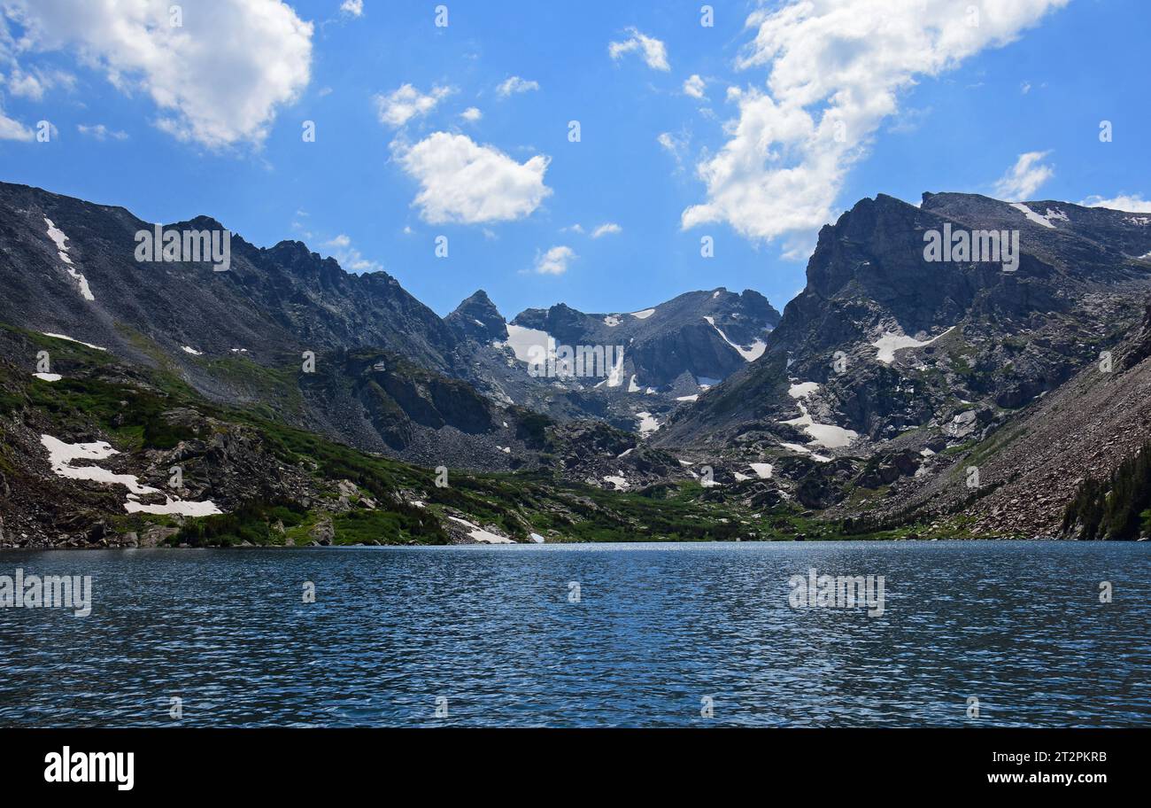 spectacular Navajo, apache,and shoshone peaks in summer across lake ...