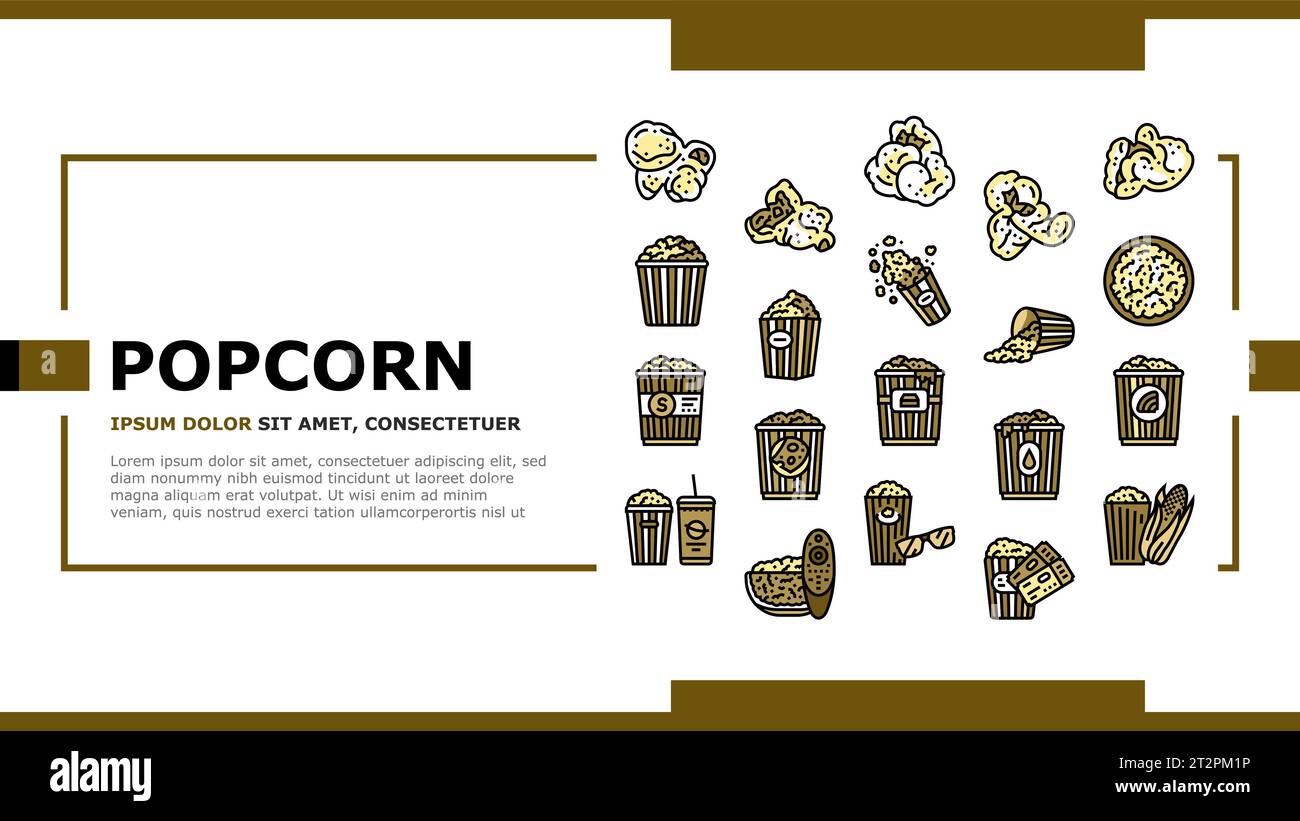 Top view falling popcorn Stock Vector Images - Alamy