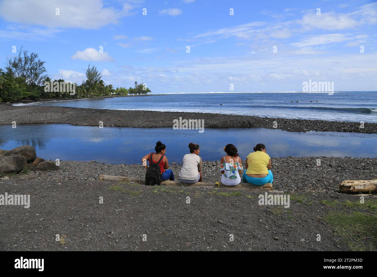 Teahupo'o village and surf spot world famous for its widest and ...