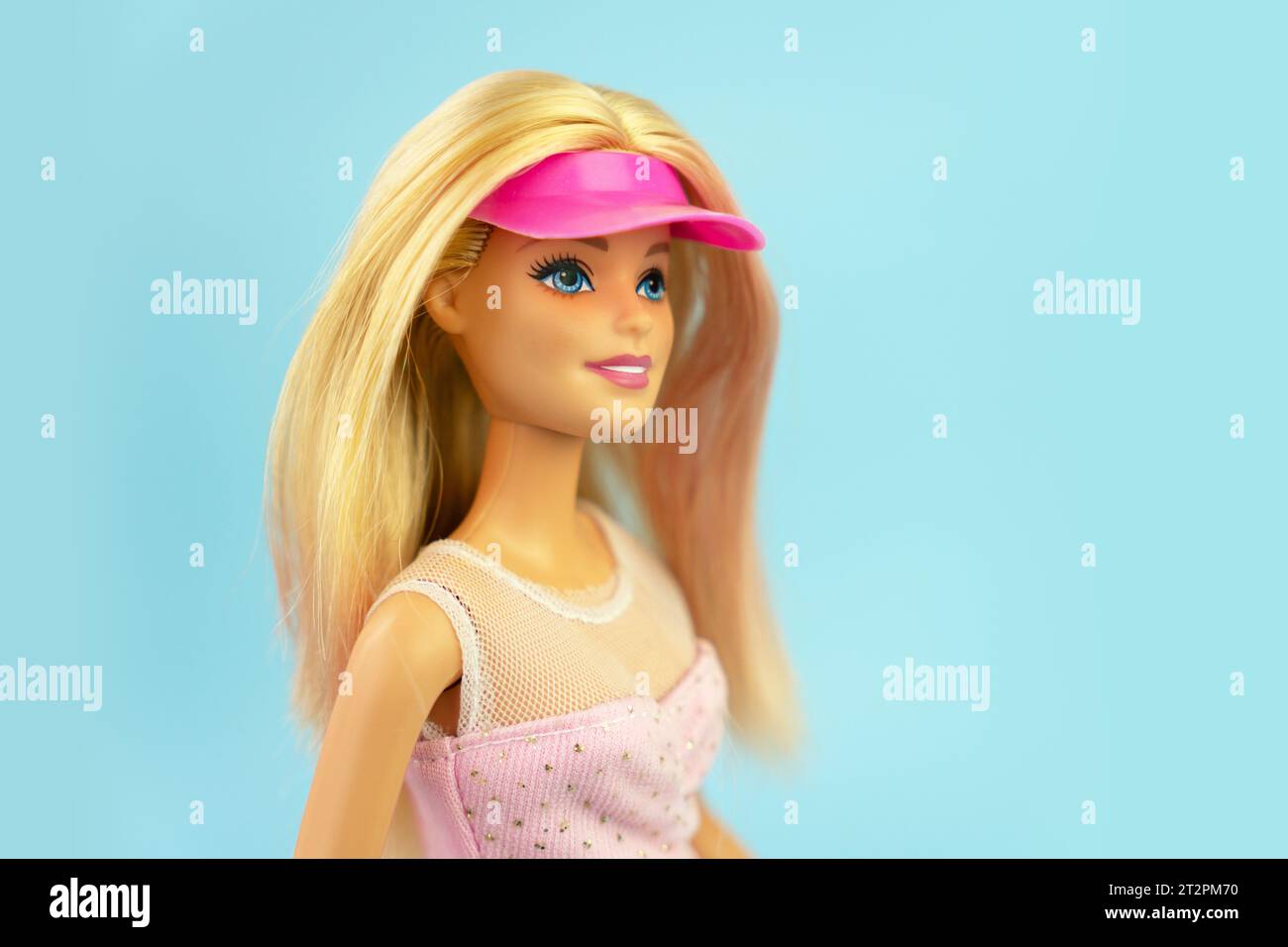 October 9, 2023. Barnaul, Russia: Portrait of a Barbie doll with loose ...