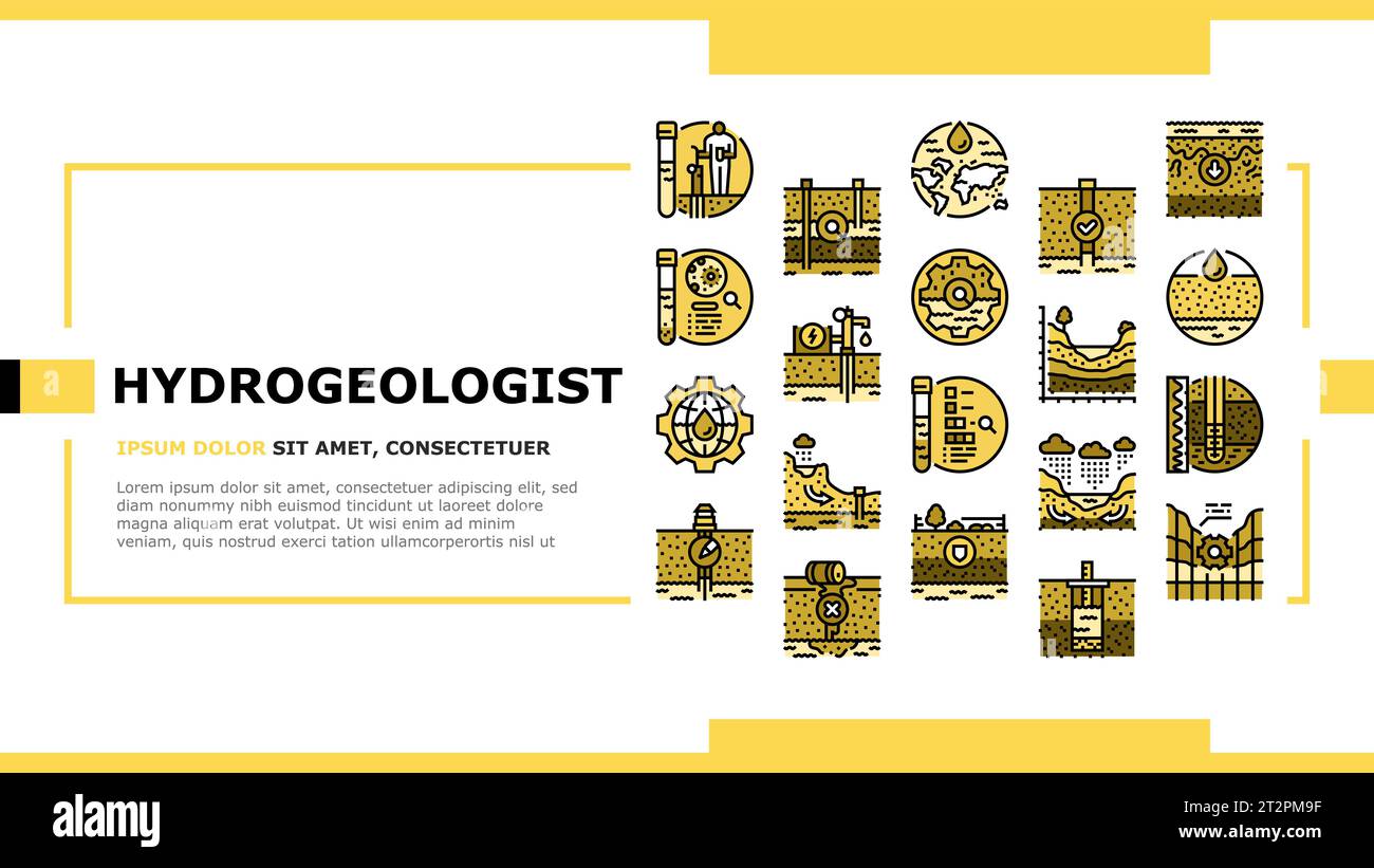 hydrogeologist industrial landing header vector Stock Vector Image & Art - Alamy