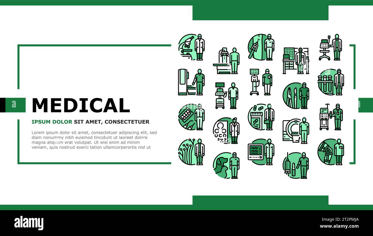 medical technician landing header vector Stock Vector Image & Art - Alamy