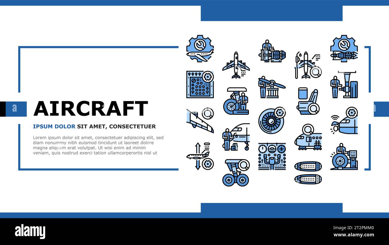 aircraft mechanic landing header vector Stock Vector Image & Art - Alamy