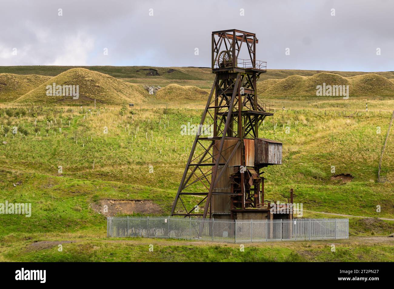 abandoned mining tower (Groverake Mine) in the North Pennines Area of ...