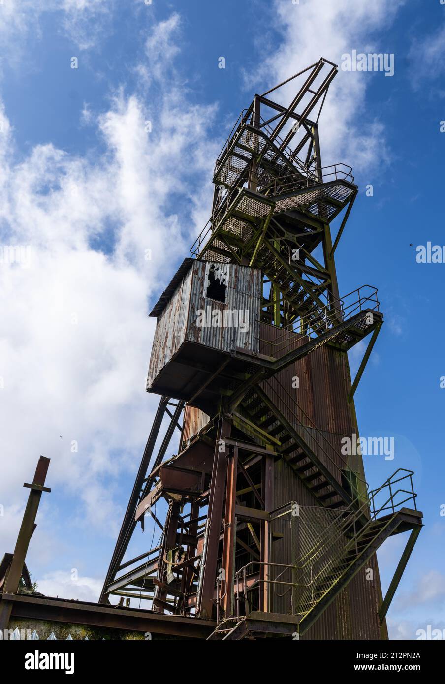 abandoned mining tower (Groverake Mine) in the North Pennines Area of ...