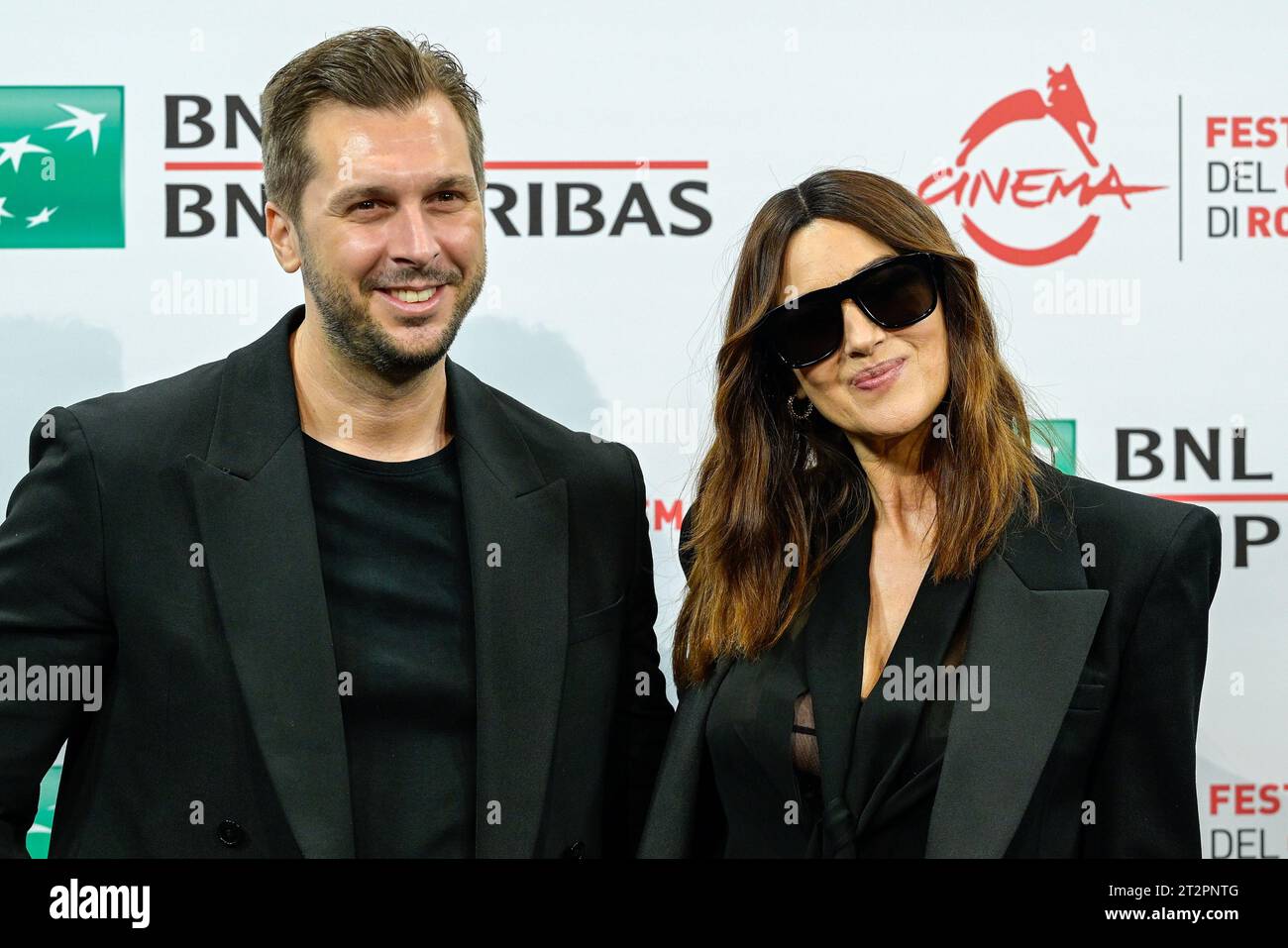Director Yannis Dimolitsas and Monica Bellucci attends the photocall of ...