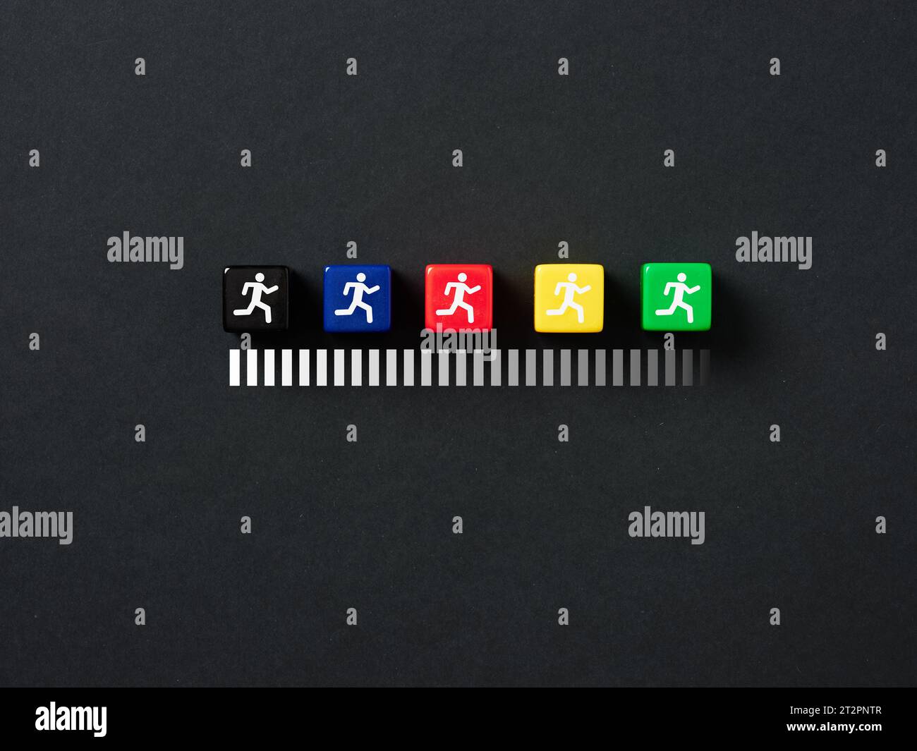 Personal progress, growth and action. Moving forward and achievement ...