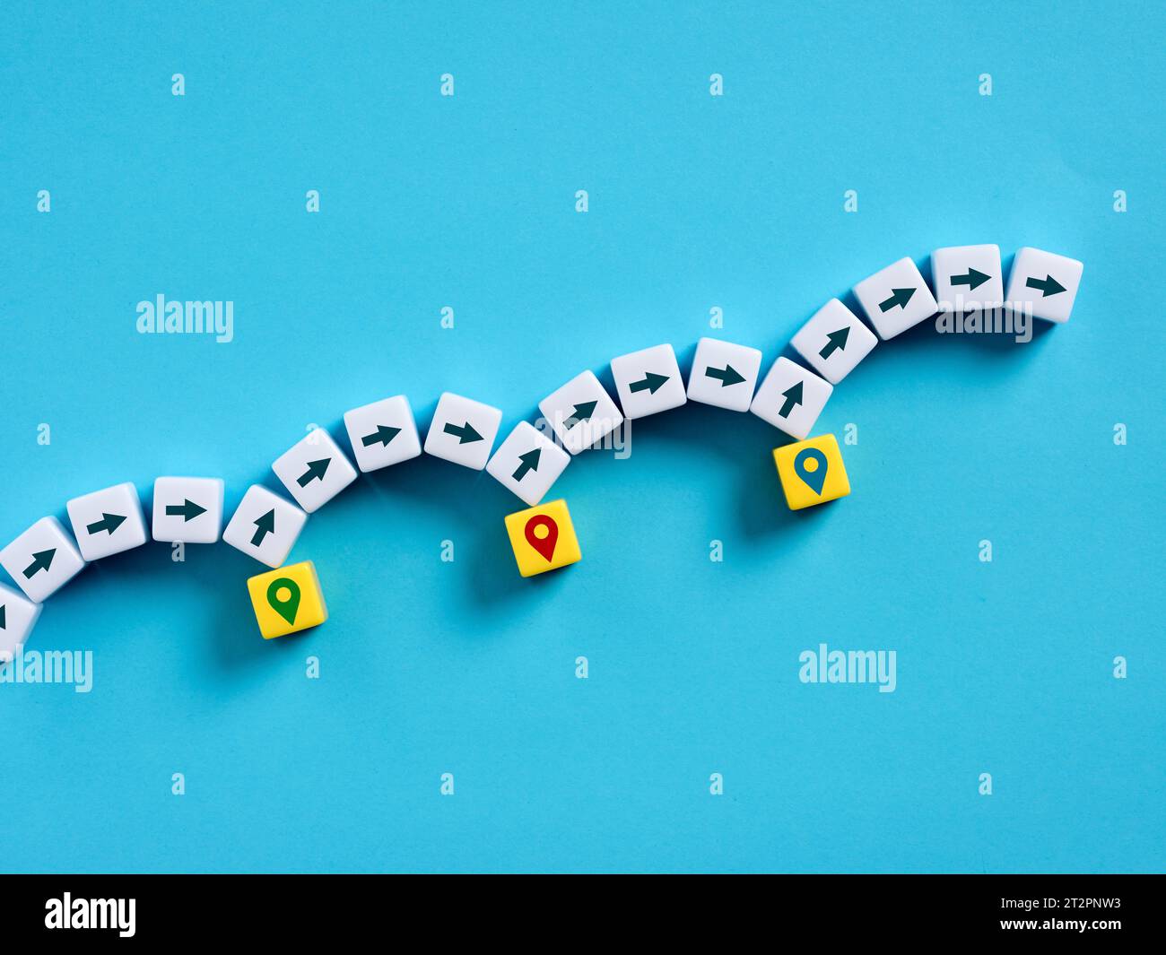 Planning travel destinations. Navigation and stopping by at the planned ...