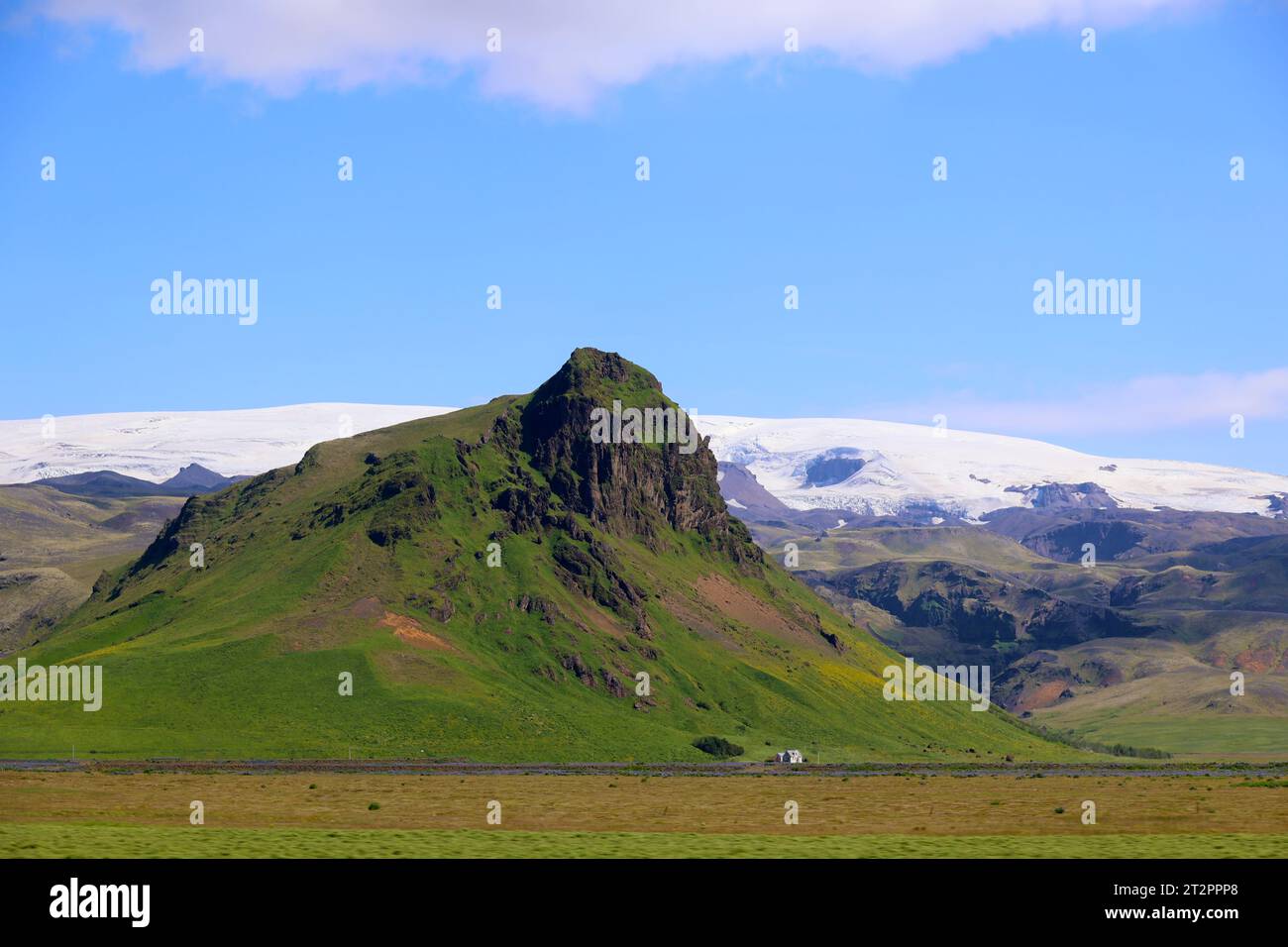 View of the Myrdalsjökull glacier-Katla volcano, Iceland Stock Photo ...