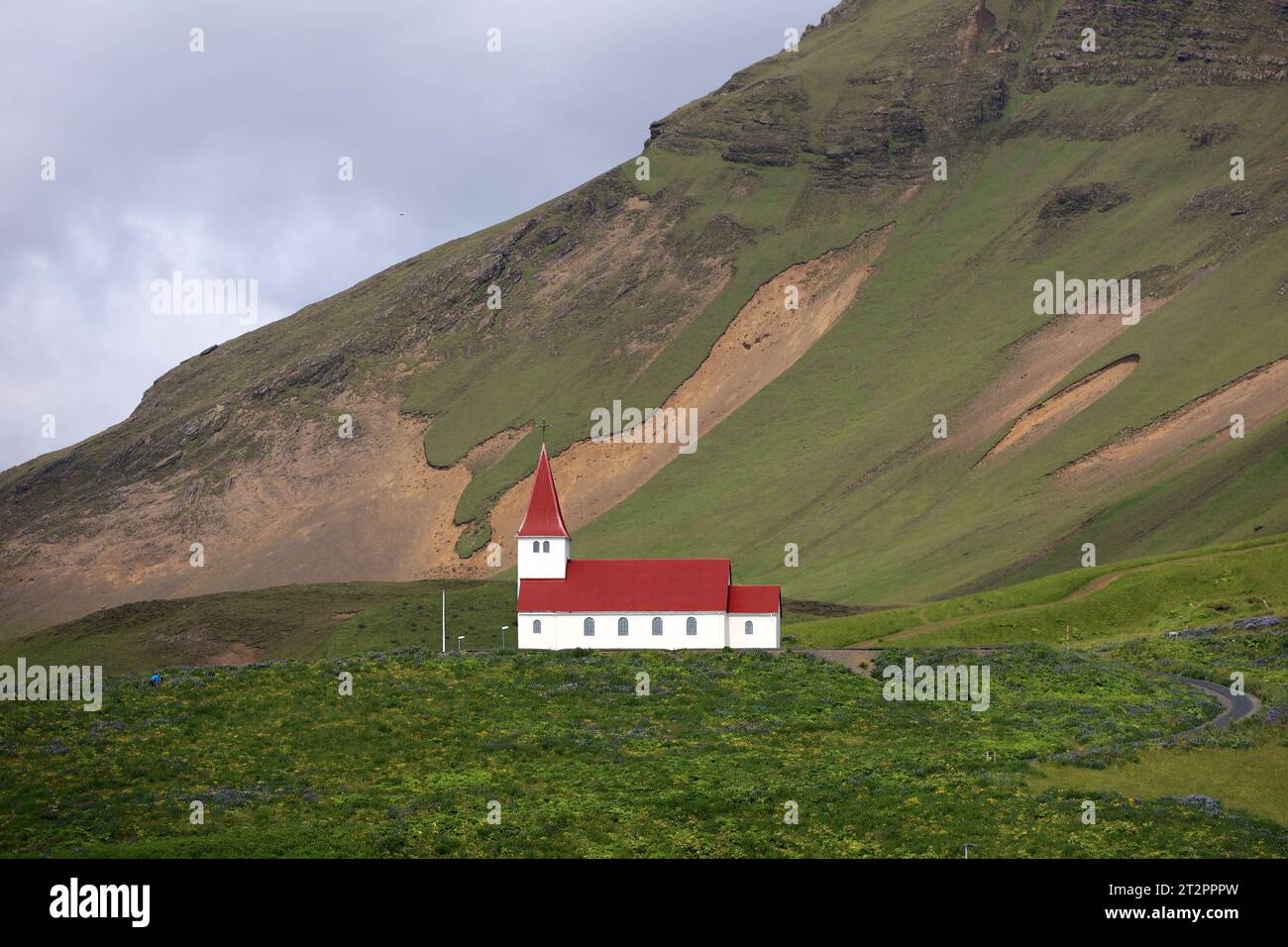 Church of the small parish of Vík í Myrdal-Iceland Stock Photo - Alamy