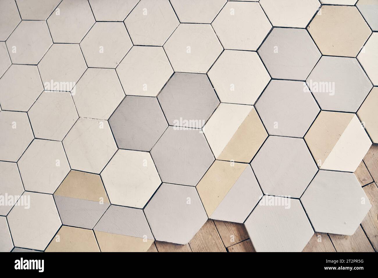 Unfinished geometric mosaic texture design for finishing the floor with ...