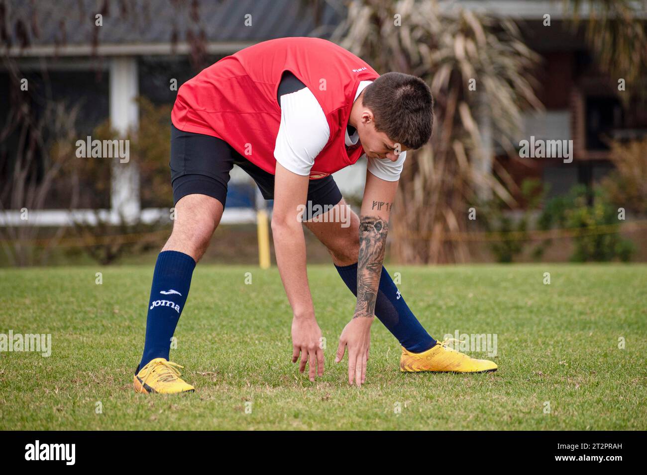 Guy stretching ball hi-res stock photography and images - Alamy