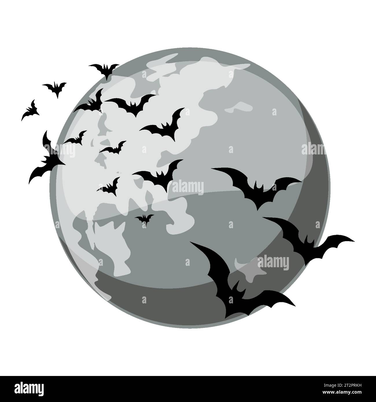Cartoon night moon and bats Stock Vector Image & Art - Alamy