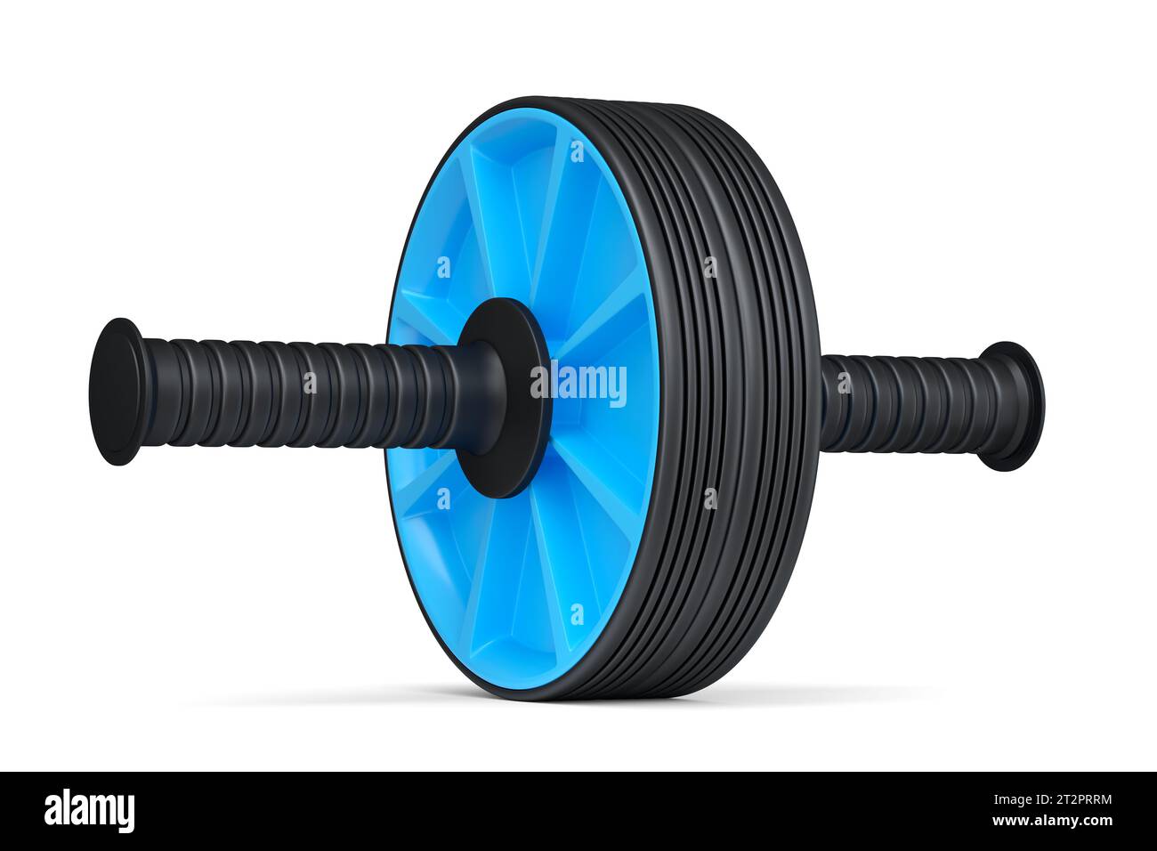 AB roller for abdominal muscles isolated on white background. 3d ...