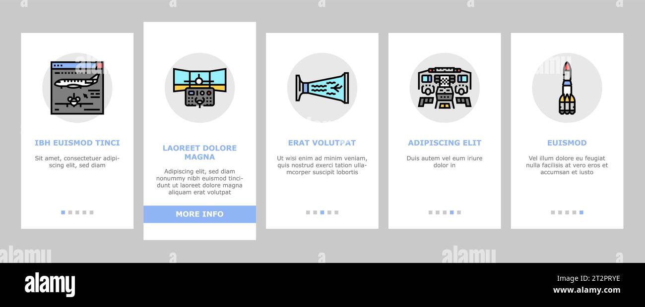 Aeronautical engineer aviation icons set vector airplane plane hi-res ...