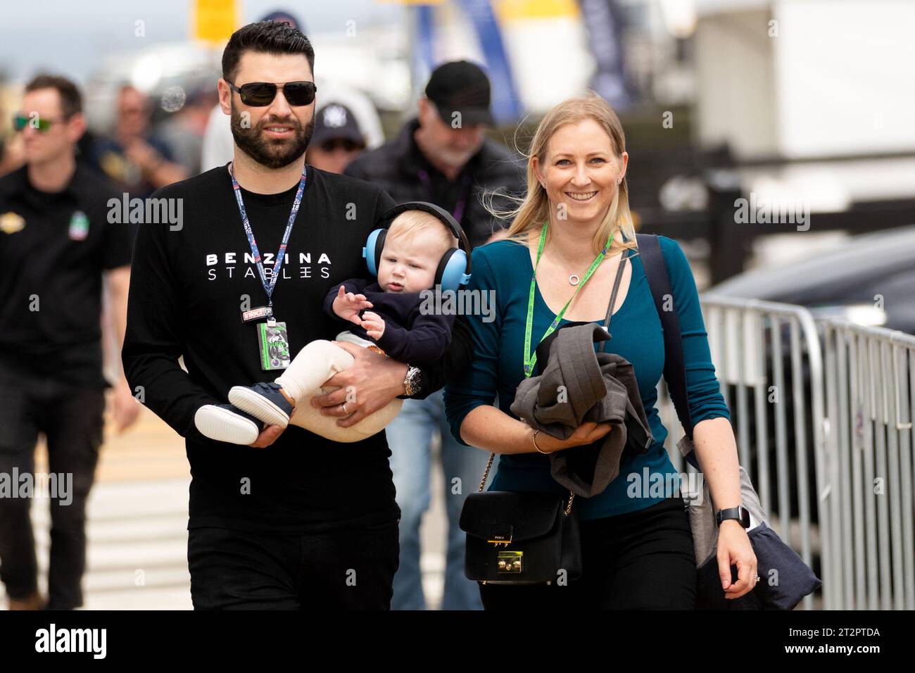 Melbourne, Australia, 21 October, 2023. A young family and their baby ...