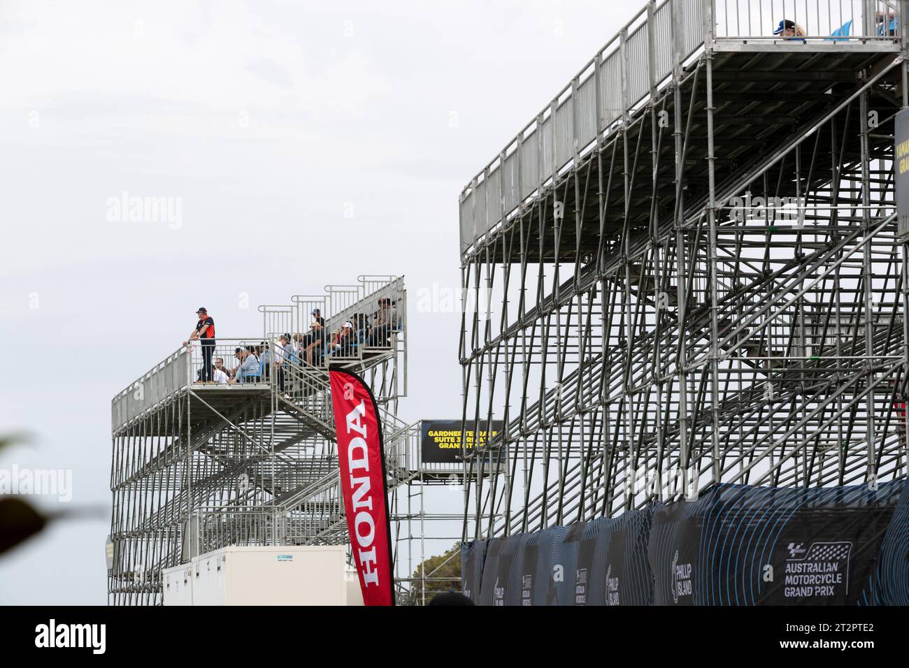 Melbourne, Australia, 21 October, 2023. Spectators stands are seen ...