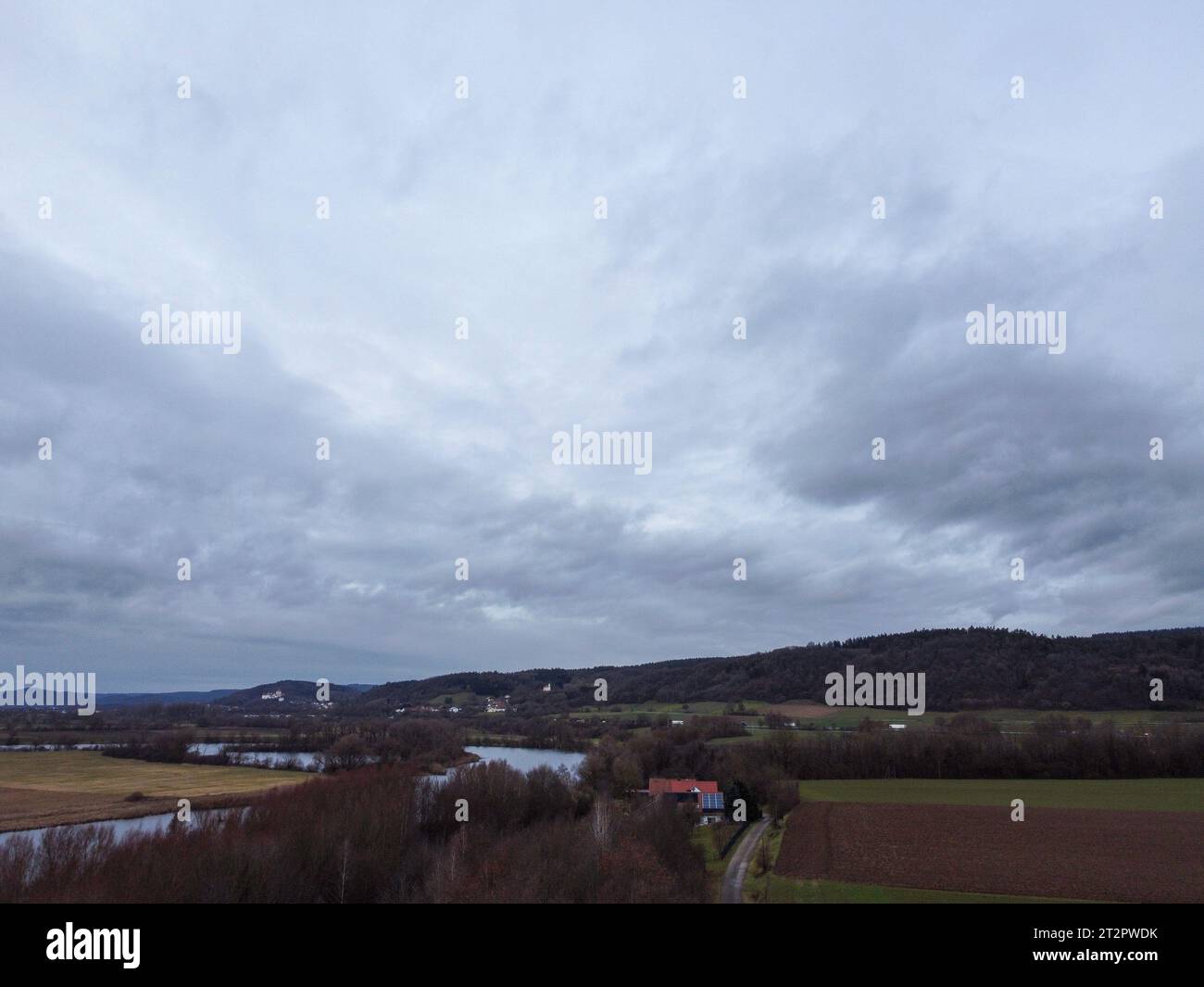 Danube river with beautiful untouched water landscape in Bavaria Stock ...
