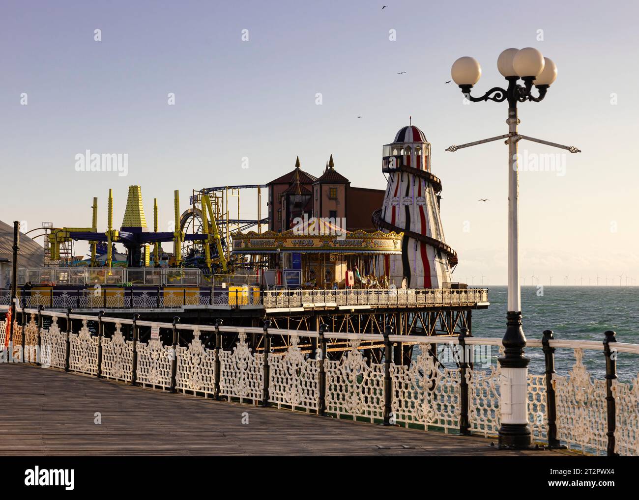 Funfair rides at the end of Brighton Palace Pier Stock Photo - Alamy
