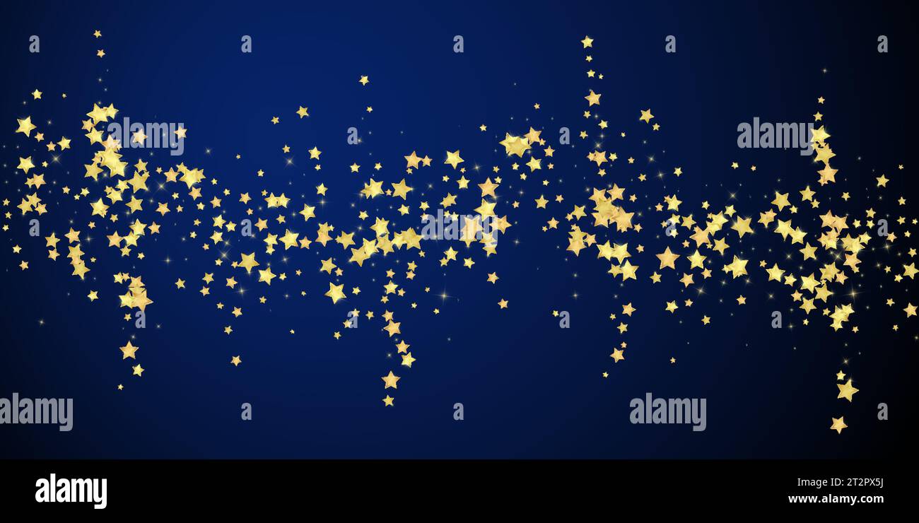 Magic stars vector overlay. Gold stars scattered around randomly ...
