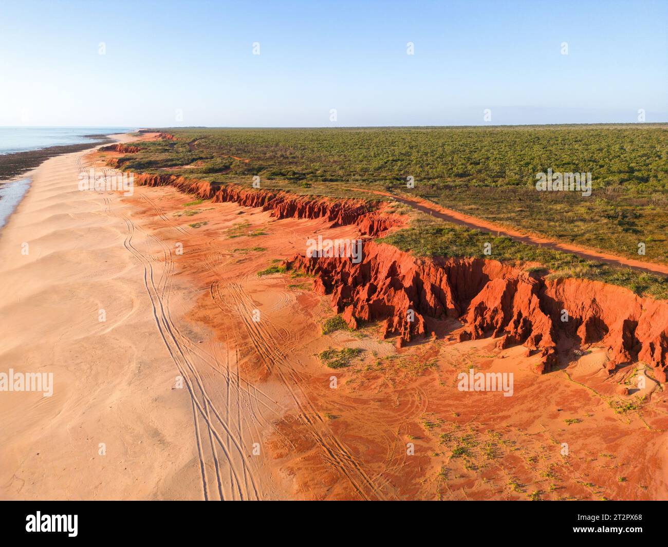 An aerial view of James Price Point, Broome, Kimberley region in ...