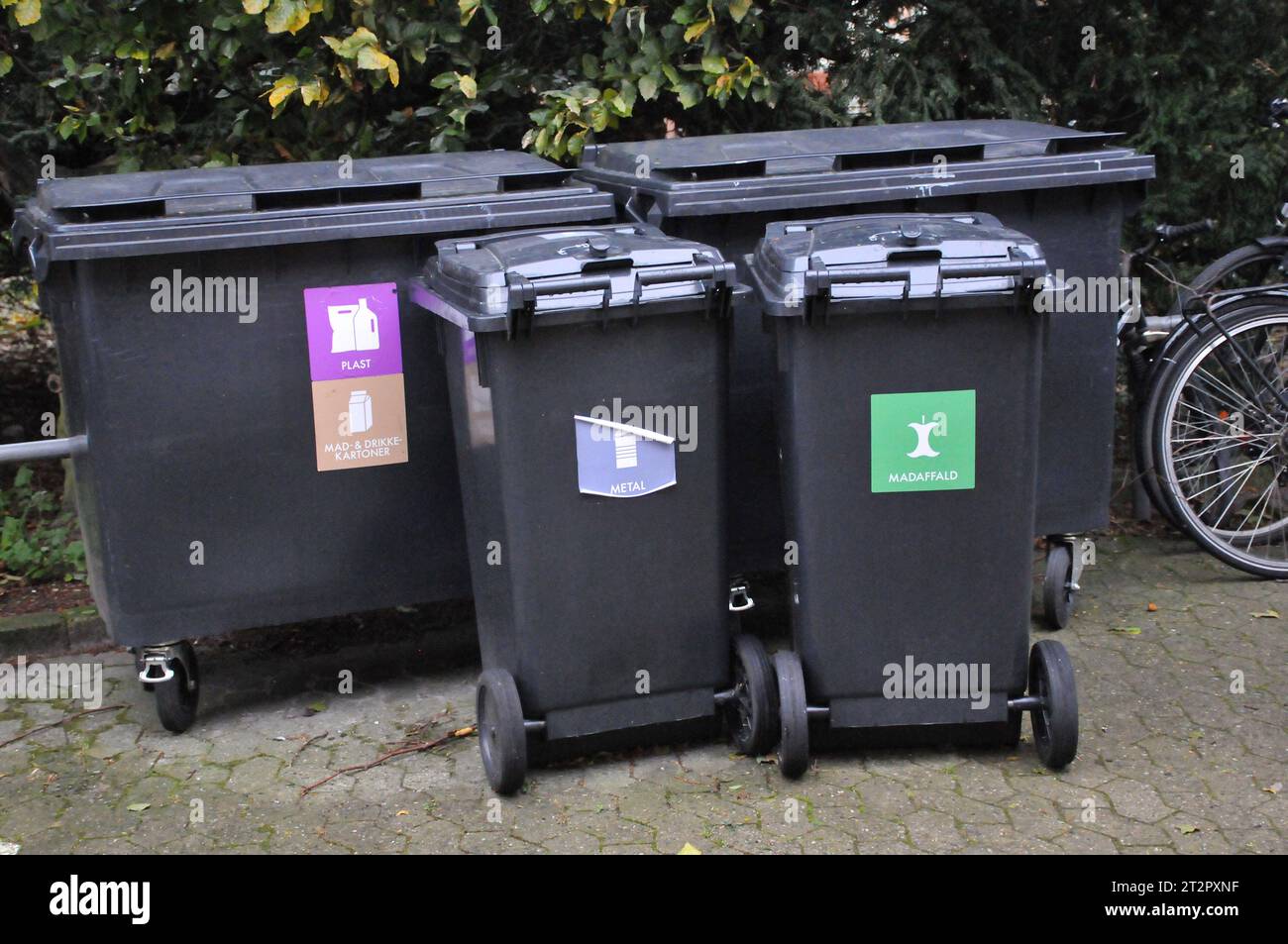 Copenhagen, Denmark /21 October. 2023/.Recycle mcontainers in Kastrup ...