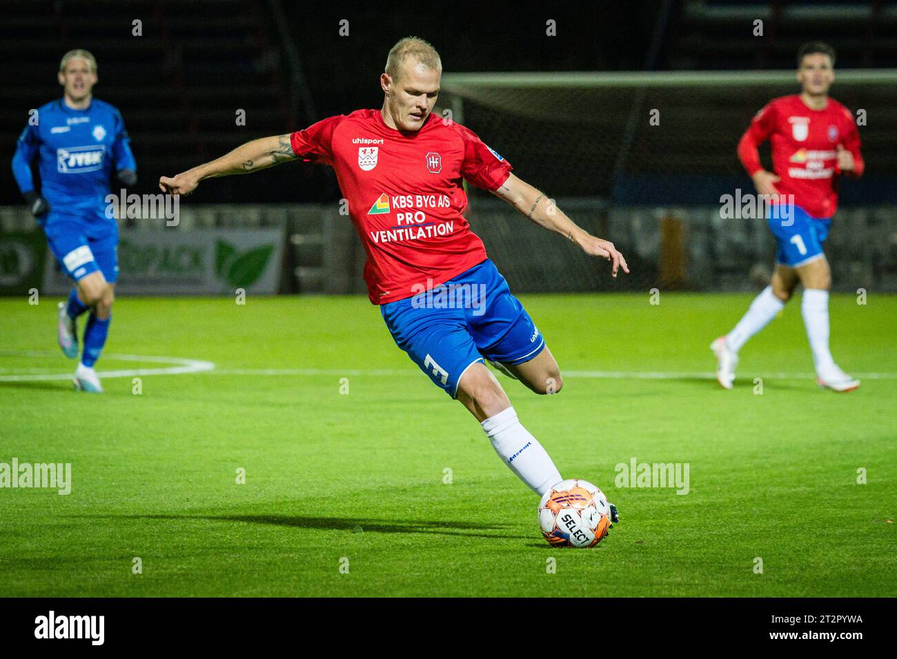 Hvidovre, Denmark. 20th Oct, 2023. Philip Rejnhold (3) of Hvidovre IF ...