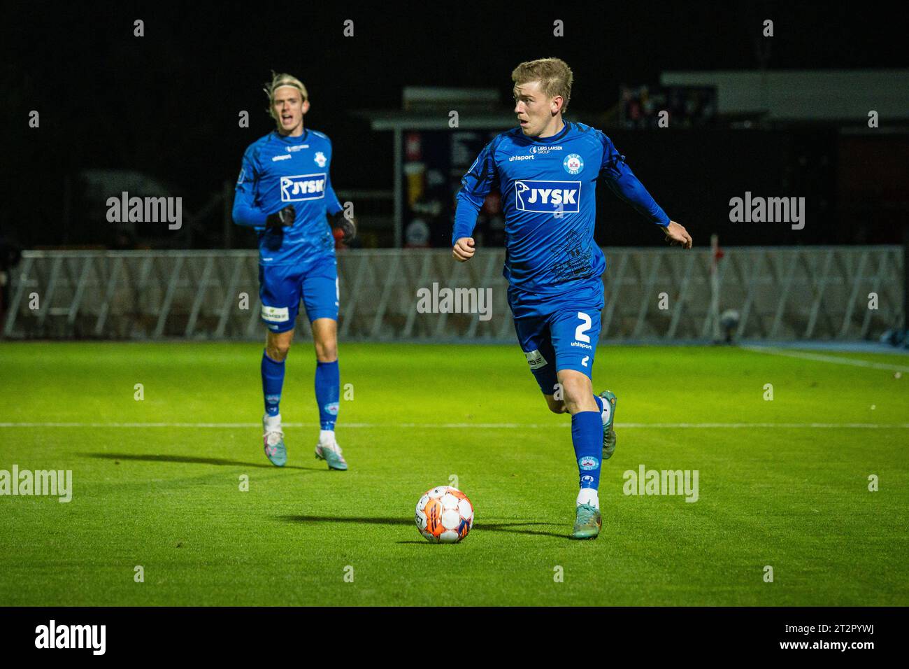 Hvidovre, Denmark. 20th Oct, 2023. Andreas Poulsen (2) of Silkeborg IF ...