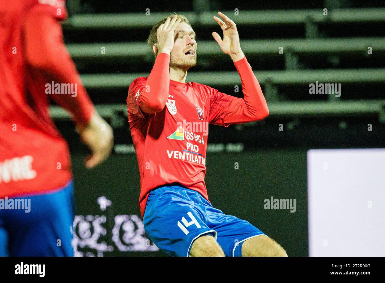 Hvidovre, Denmark. 20th Oct, 2023. Christian Jakobsen (14) of Hvidovre ...